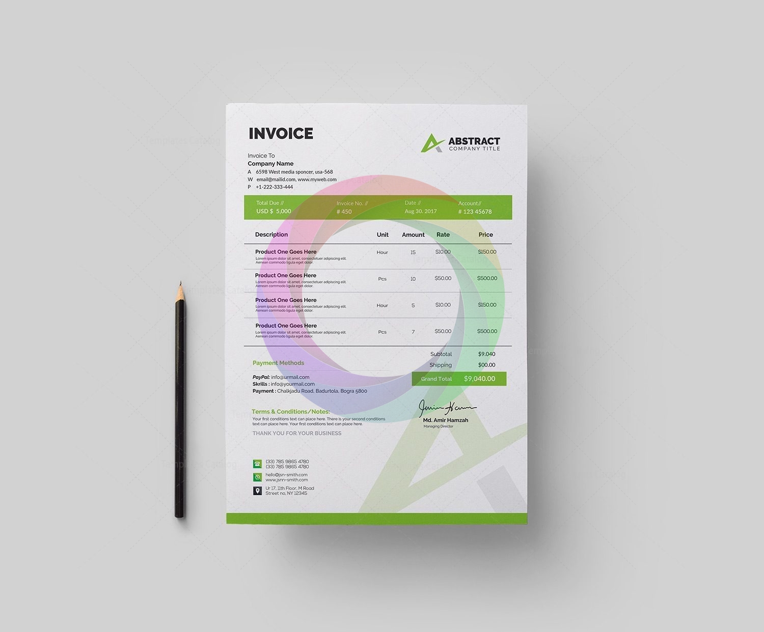Business Invoice Template - Graphic Delta | Graphic Templates Store