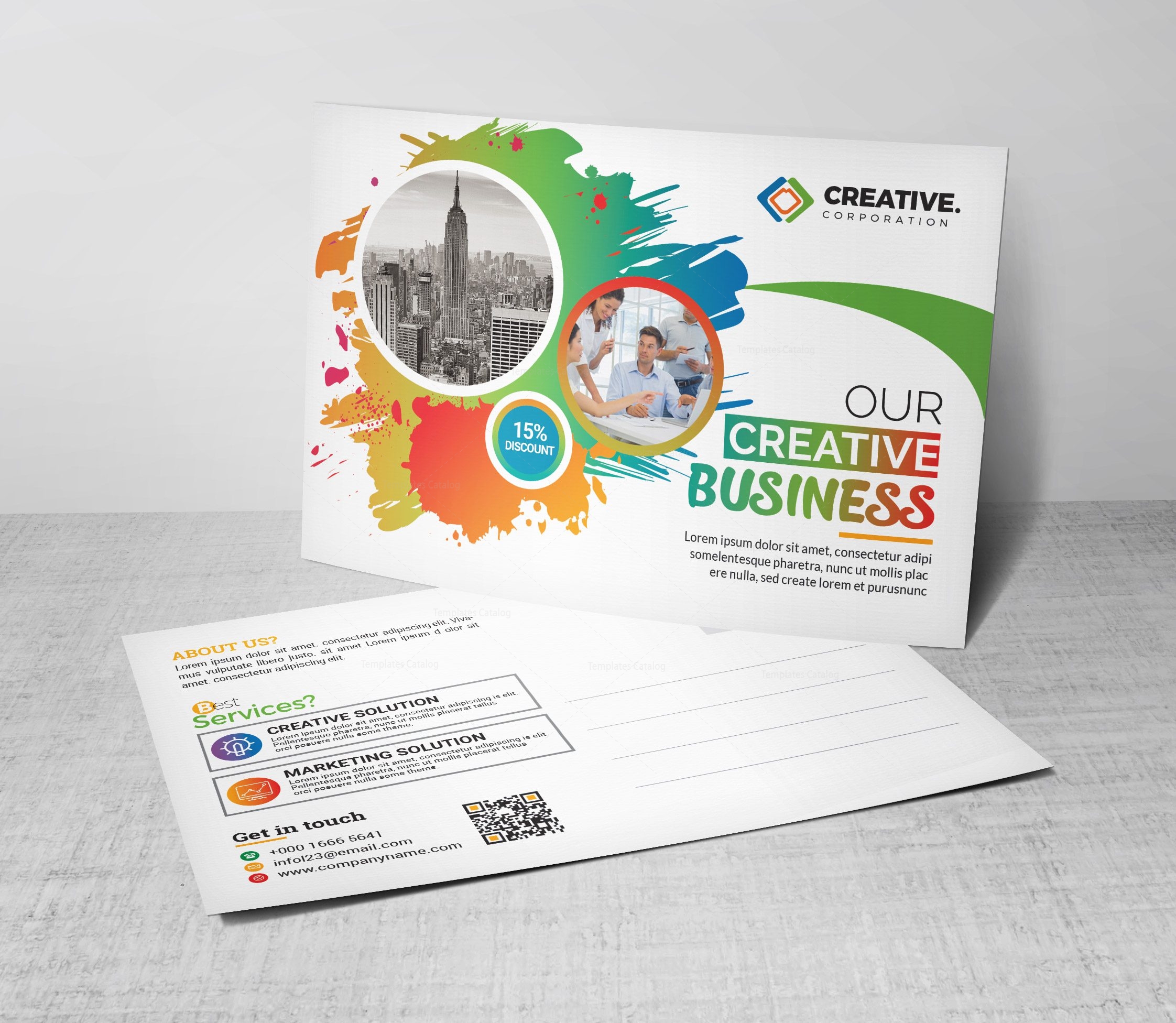 Creative Postcard Design Template - Graphic Delta | Graphic Templates Store