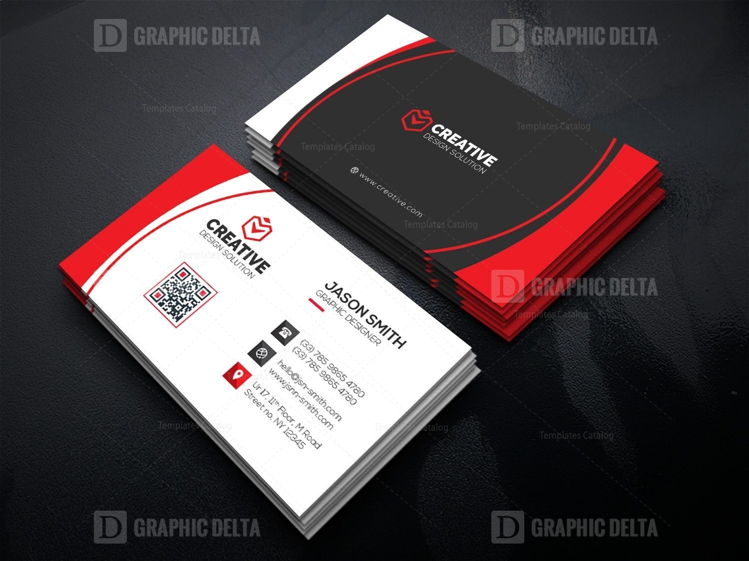 Elegant Executive Business Card - Graphic Delta | Graphic Templates Store