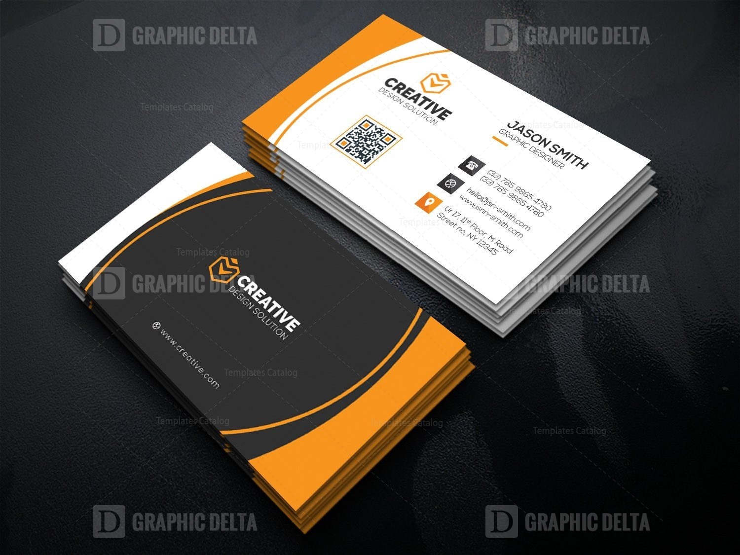 Elegant Executive Business Card - Graphic Delta | Graphic Templates Store