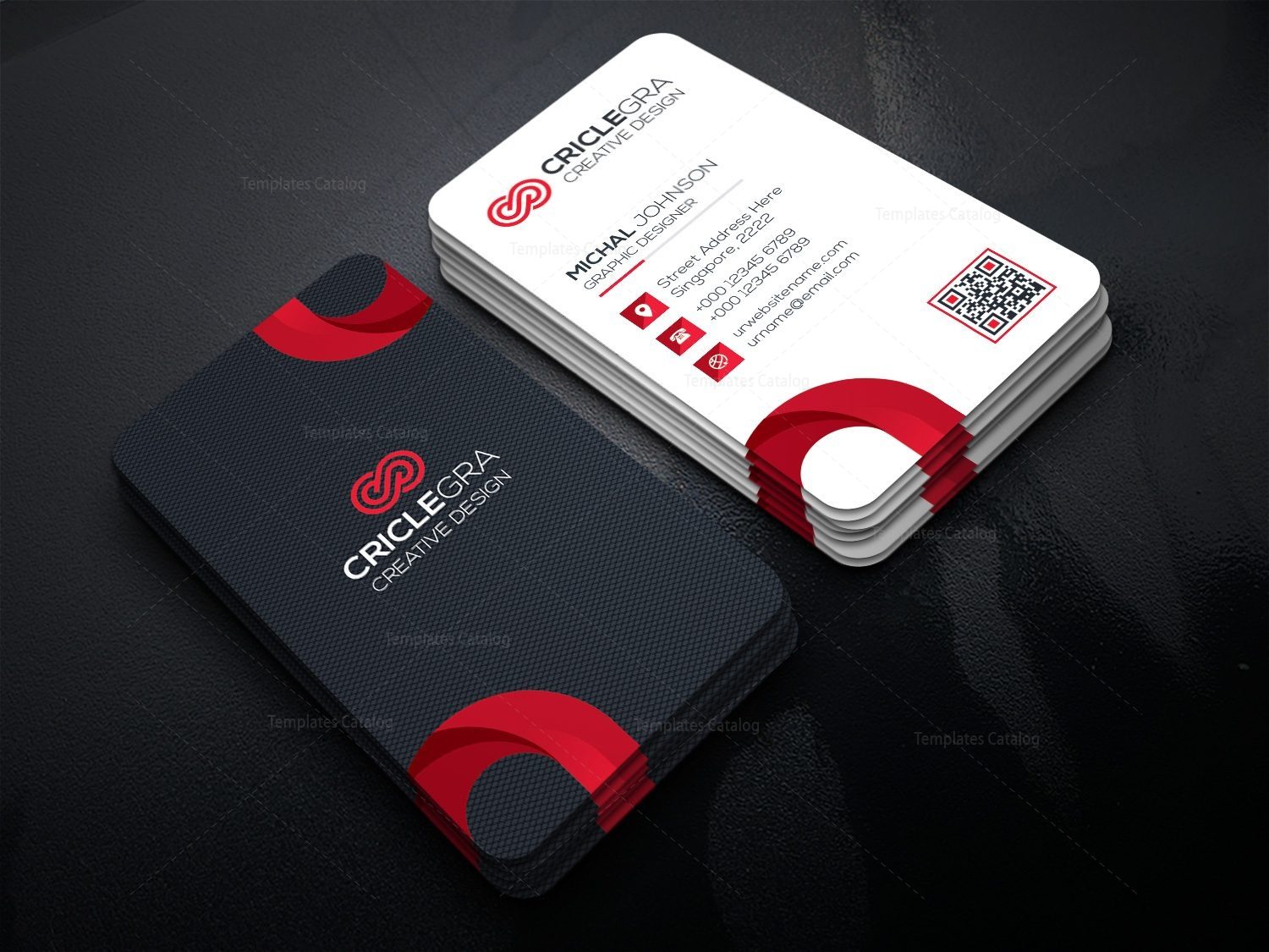 Stylish Technology Business Card Design - Graphic Delta | Graphic ...